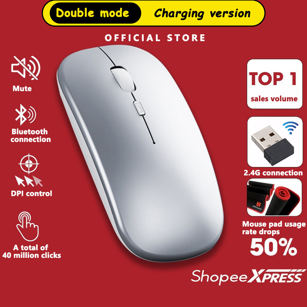 M1 ultra-thin rechargeable wireless silent mouse can be used for 8 ...