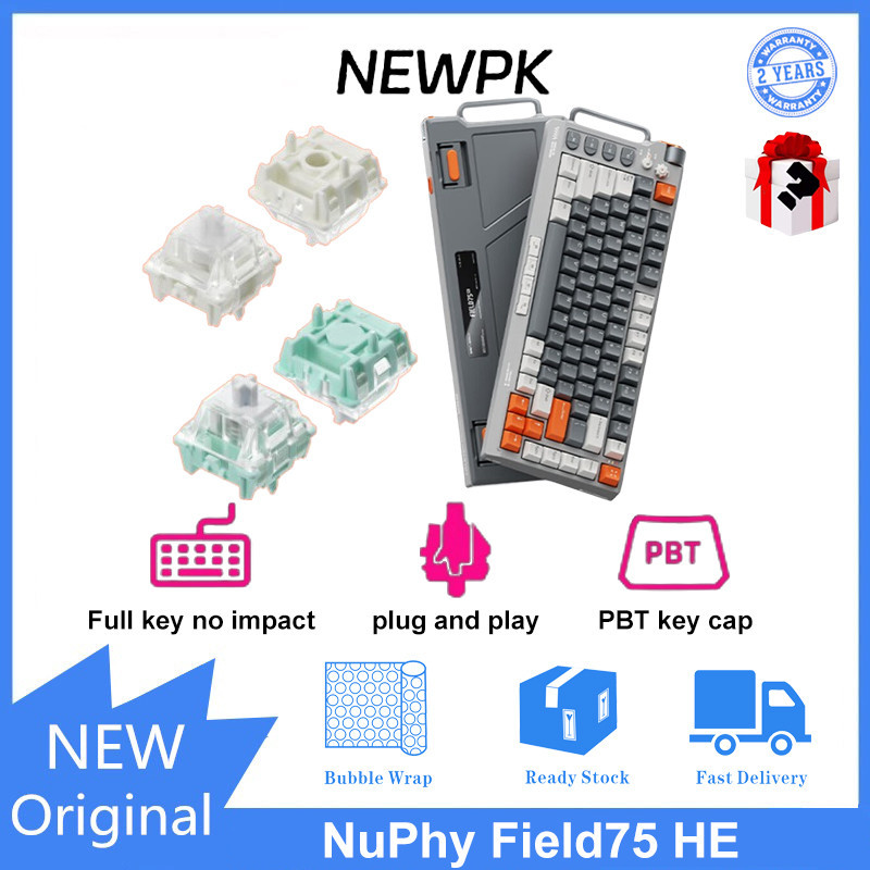NuPhy Field75 HE wired single mode mechanical keyboard full key hot ...