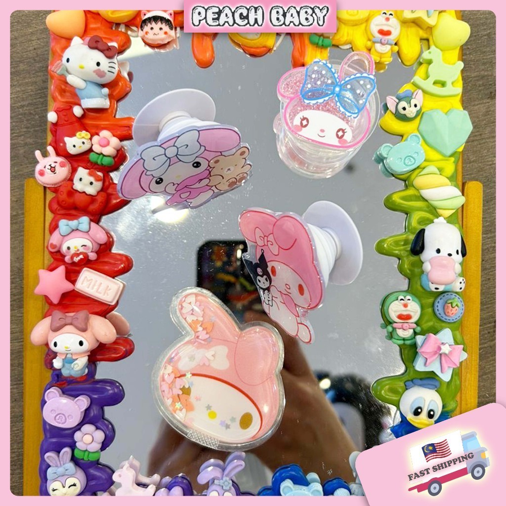 Adjustable Sanrio Pop Socket Self Adhesive Airbag Bracket Phone Holder ...