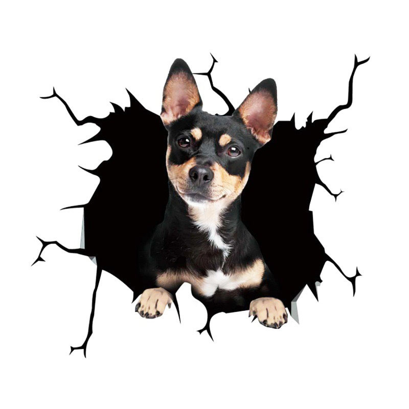 3D Dog Window Decals For Cars Funny Dog Decal Car Decoration Sticker ...