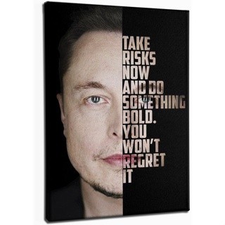 Aisle Poster Motivational Wall Art Elon Musk Poster Positive Quotes ...