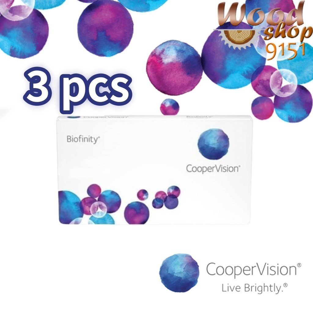(3 PCS) Cooper Vision Biofinity Silicone Hydrogel Monthly Disposable ...