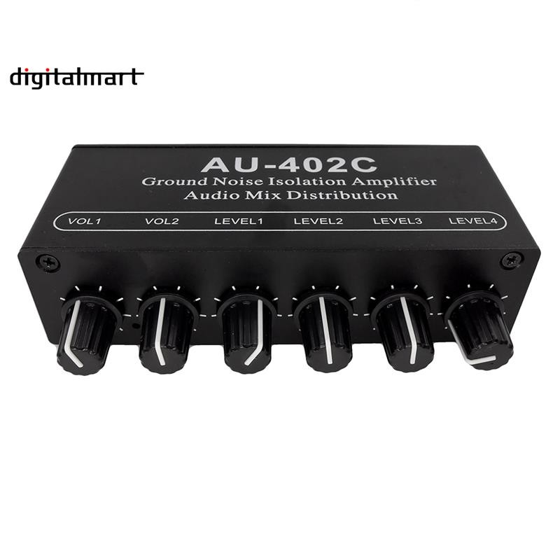 AU-402C Audio Mixed Distributor Signal Selector Switcher Replacement Accessories 4 Input 2 ...