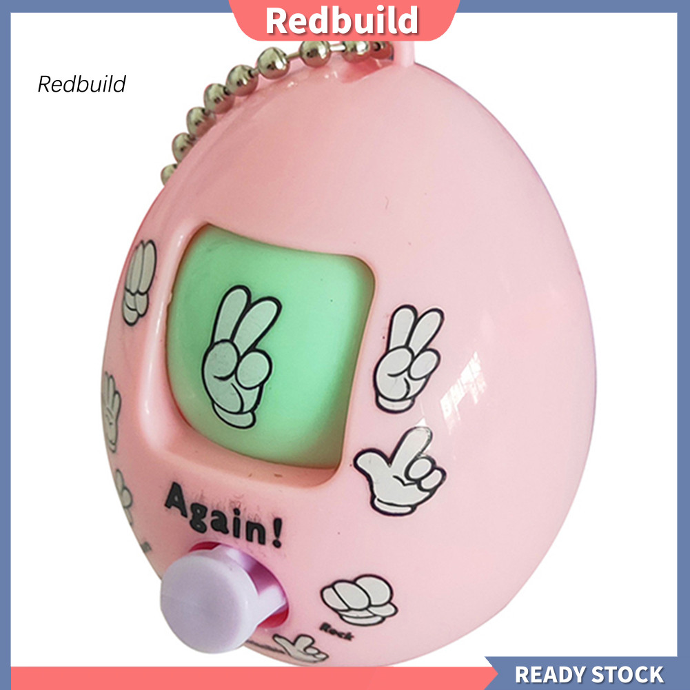 redbuild| Rock Paper Scissors Funny Toy Keychain Egg Shaped Morra Game ...