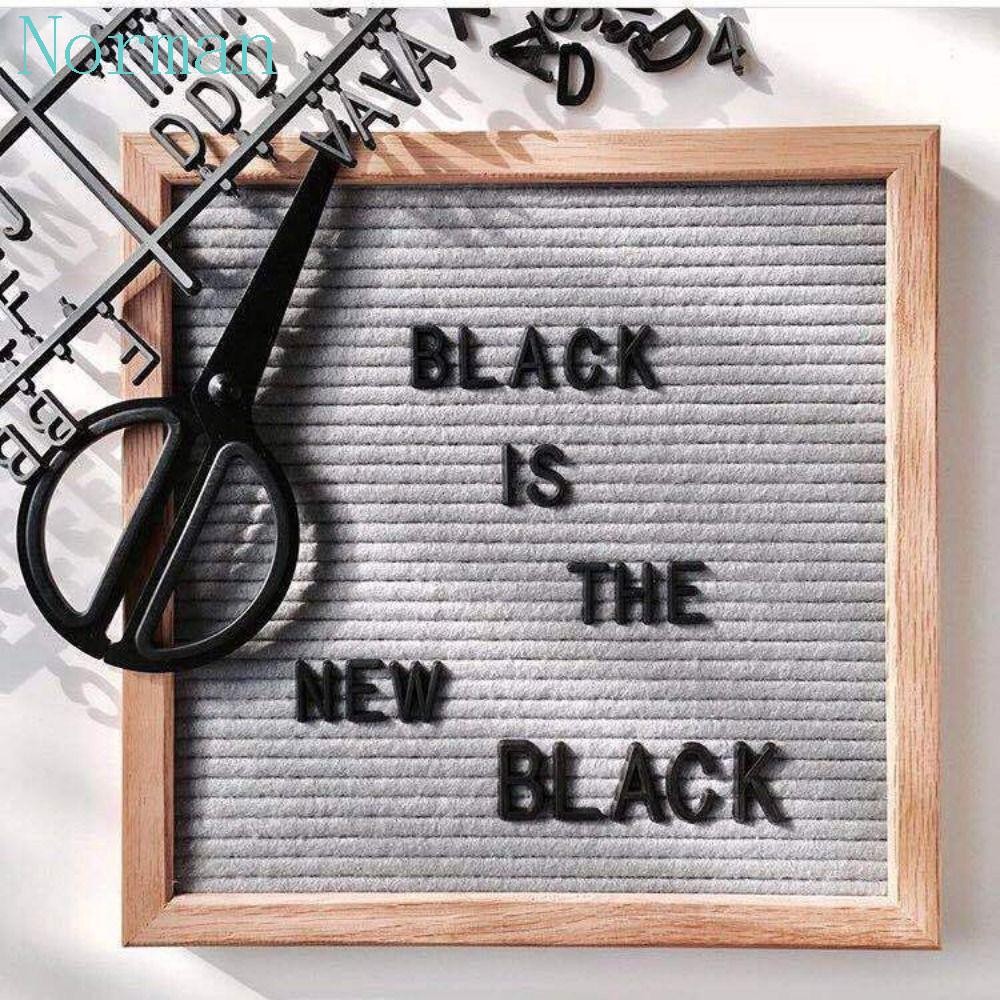 NORMAN Changeable Message Board, Wood Framed Letters Set Felt Letter ...