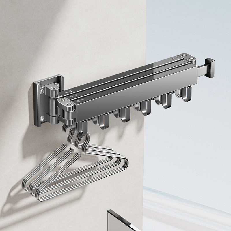 Aluminum Clothes Drying Rack,Wall Mounted,Retractable,Collapsible, for ...