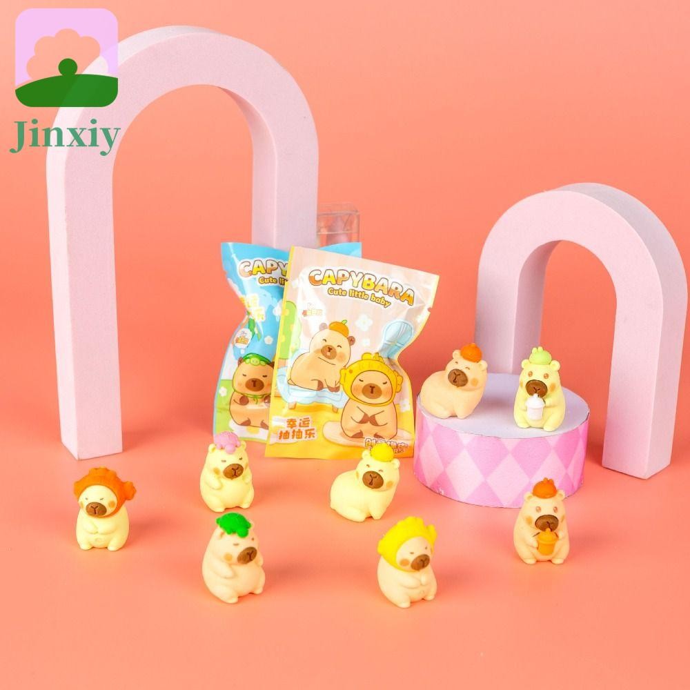 JINXIY 32pcs/set Eggy Pencil Eraser, Anime Peripheral Cartoon Capybara ...
