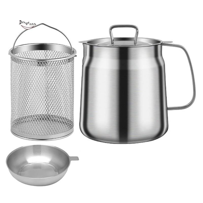 1.5L 304 Stainless Steel Versatile Oil Filter Tank Stainless Steel Oil Filter Pot Multi ...