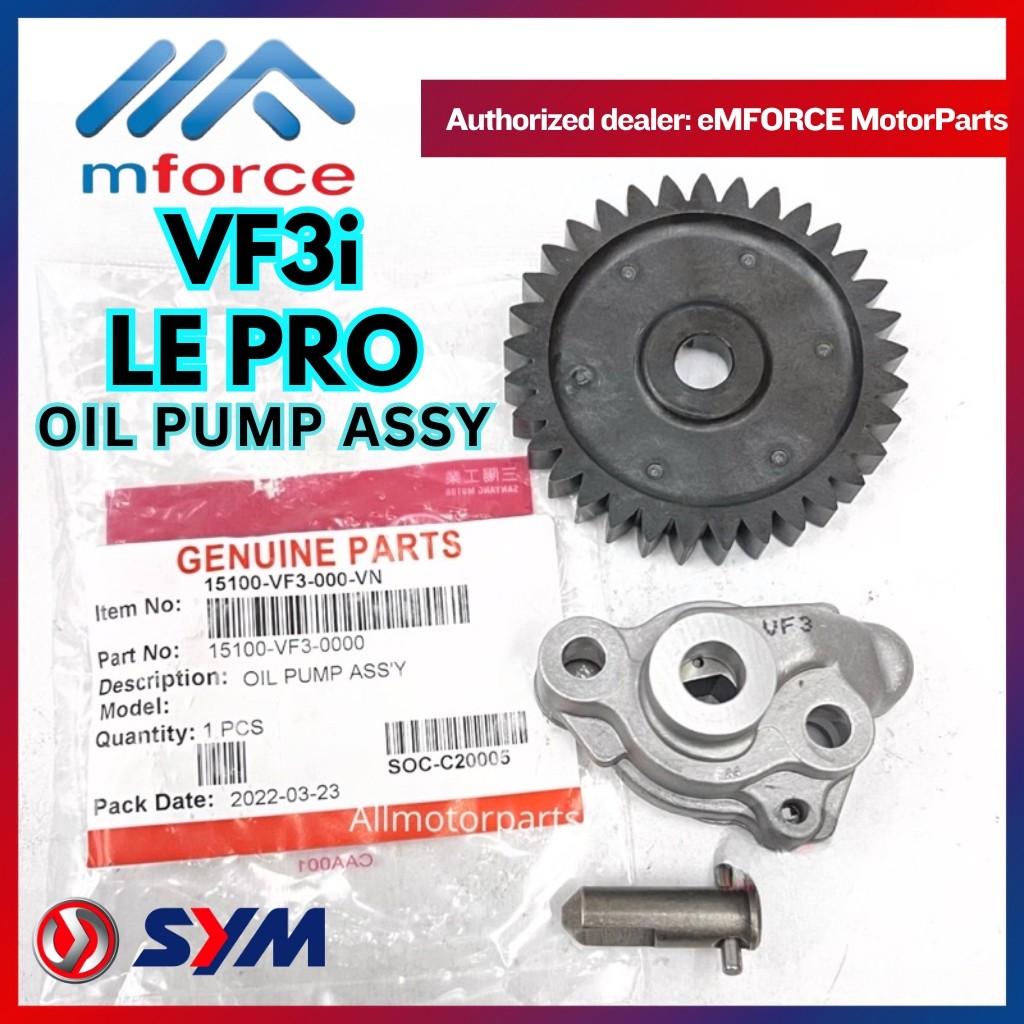 SYM VF3i VF3 LE PRO OIL PUMP ASSY PUMP MINYAK PAM FUEL 15100-VF3-000-VN ...