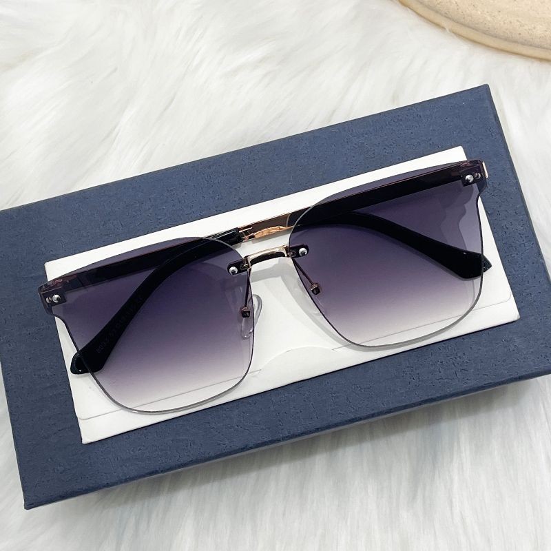 [Anti-Strong Light Radiation] Frameless Cut Edge Sunglasses Female ...