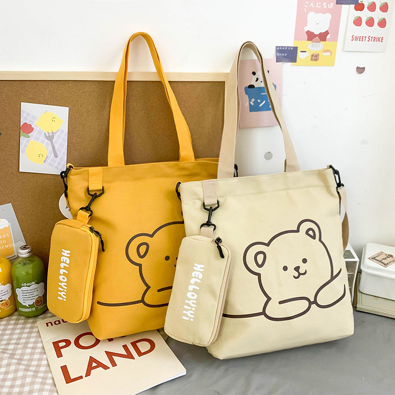 Student Schoolbag Student Canvas Bag New Style Children's Portable ...