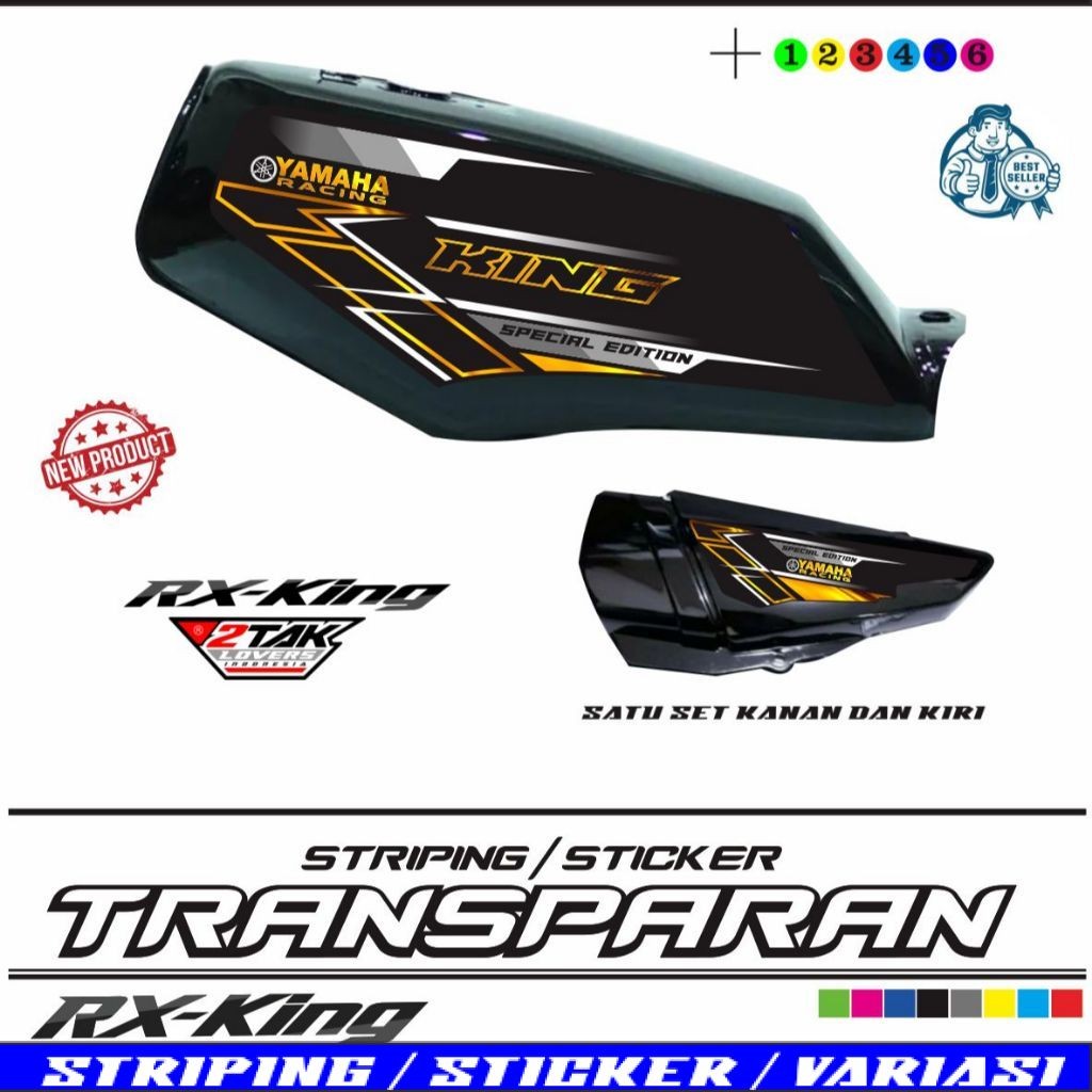 Rx KING MOTORCYCLE TRANSPARENT CLEAR STICKER VARIOUS MOTIFS | Shopee ...