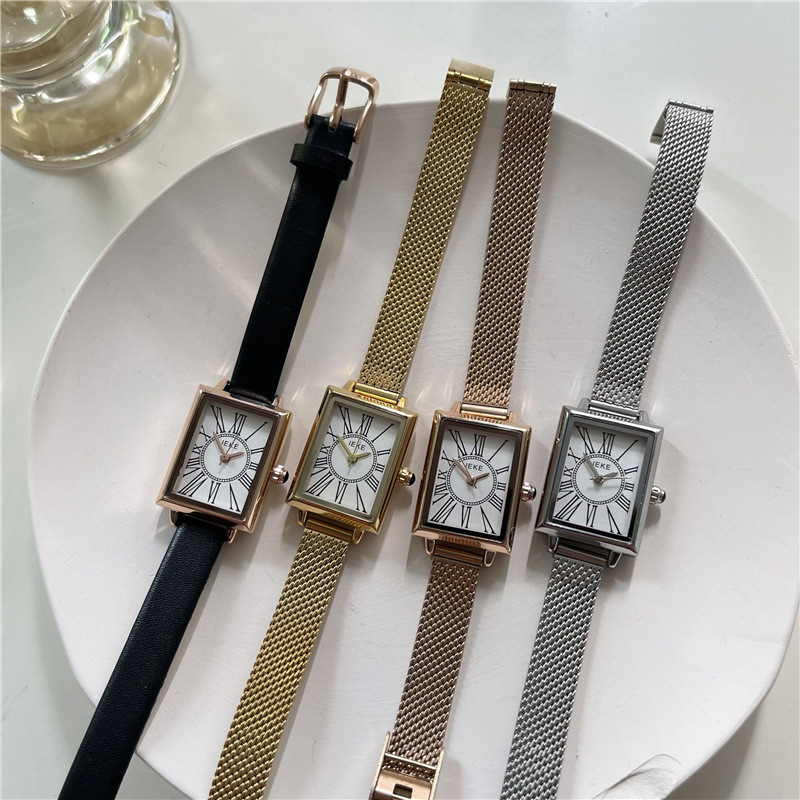 IEKE Steel Bracelet Watch Women's Summer Roman Rectangular Women's ...