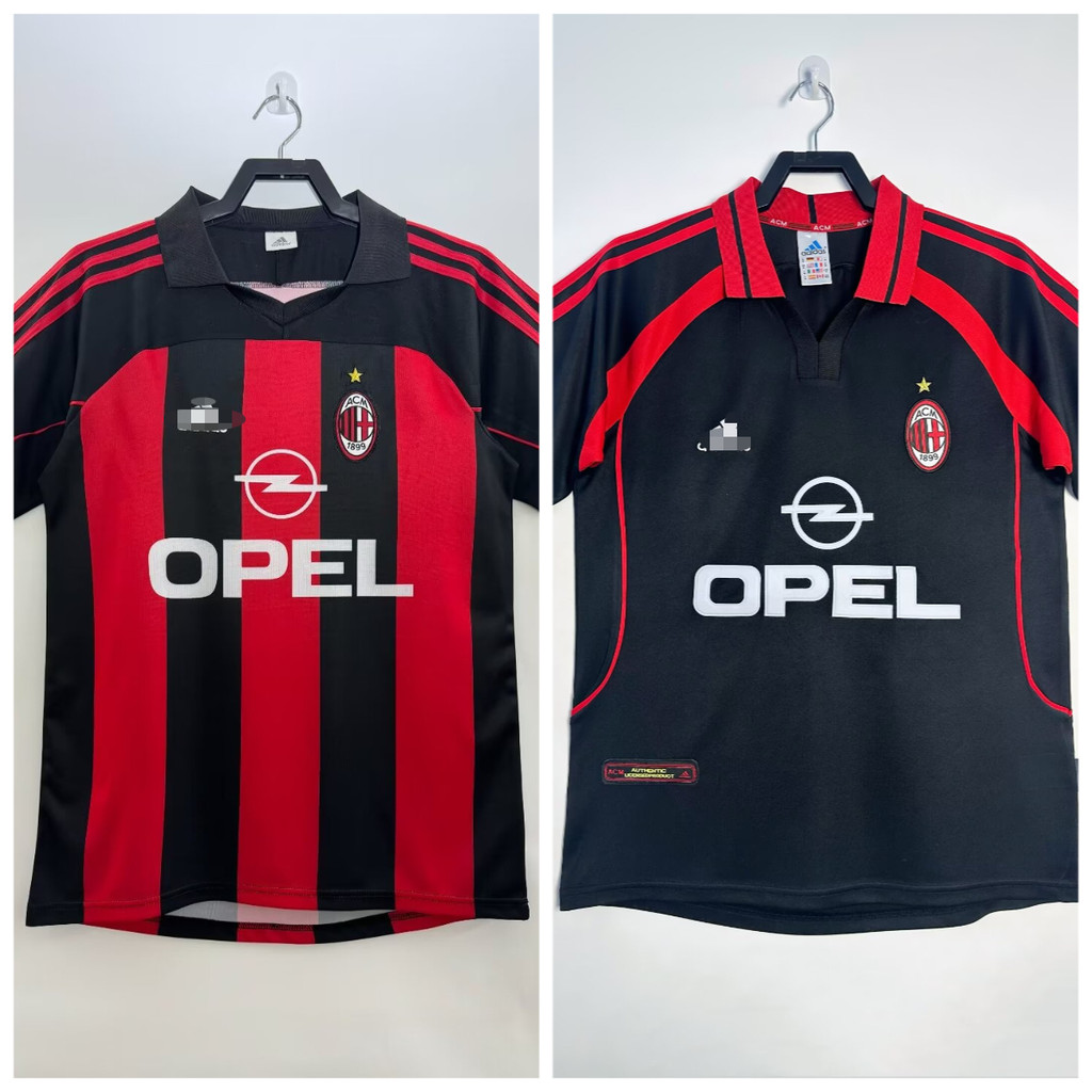 00/02 AC Milan Home Away Jersey No.9 Inzaghi No.10 Rui Costa No.3 ...