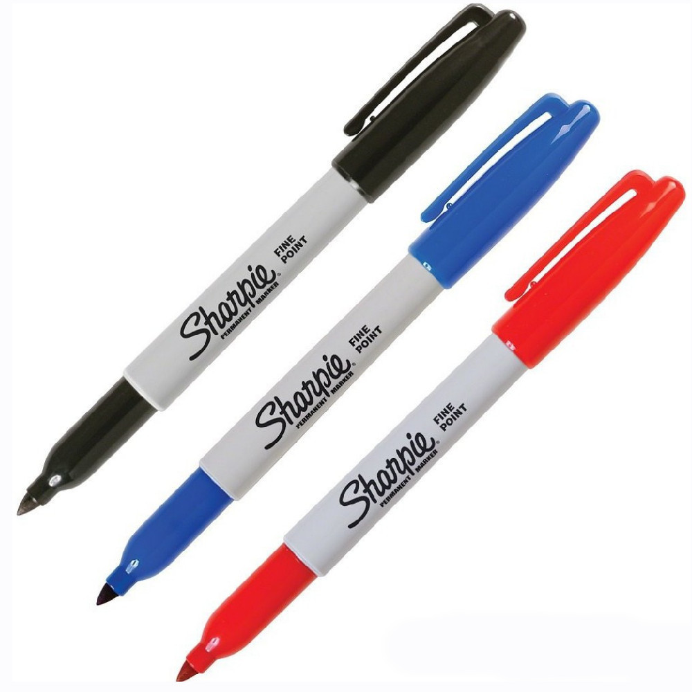 [Original] Sharpie Fine Point Black Blue Red Basic Color Permanent ...