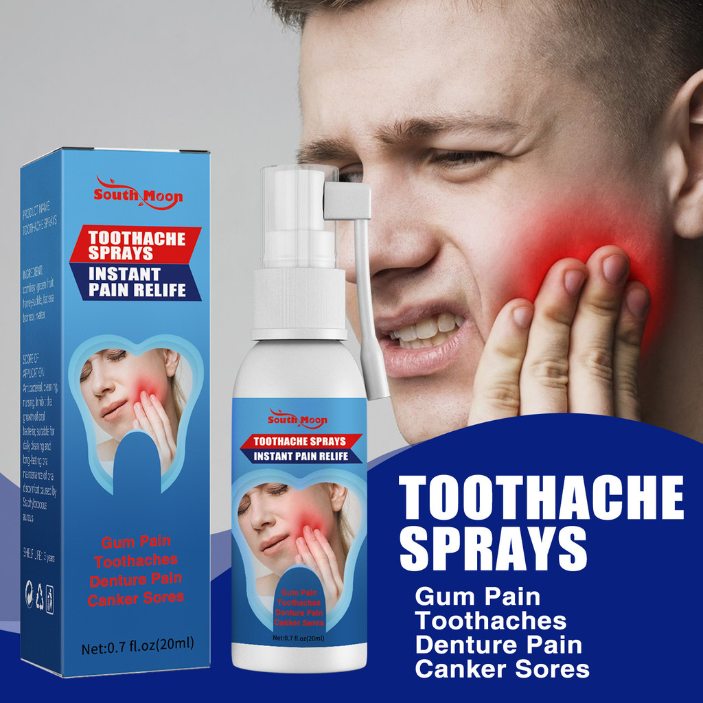 Toothache Spray Pain Treatment Liquid Relief Denture Pain Problem ...