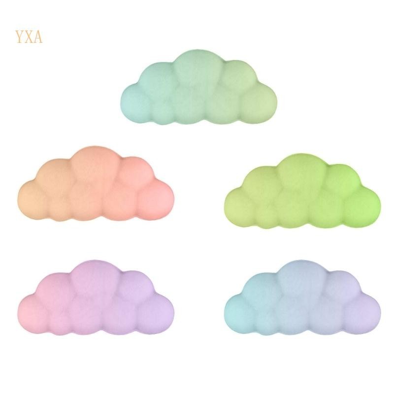 YXA Rainbow Cloud Shaped Mouse Pad with Memory Foam Wrist Rest Reduce ...