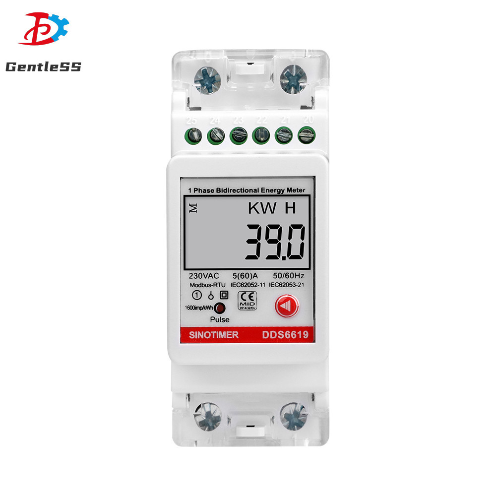 DDS6619-039 DIN-Rail Multifunction Single-Phase Energy Meter 2P with ...