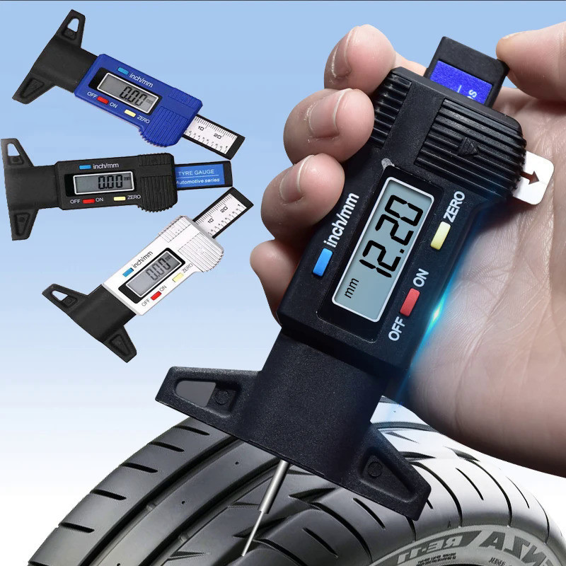 Digital Display Car Tyre Tire Tread Depth Gauge Meter Measurer Tool ...