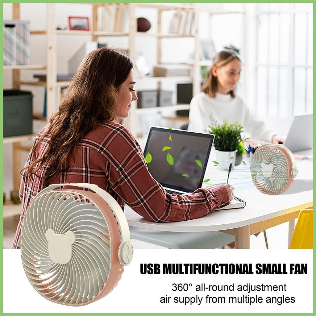 Portable Mini Fan USB Personal Table Fan with LED Light Mini Cooler Fan ...