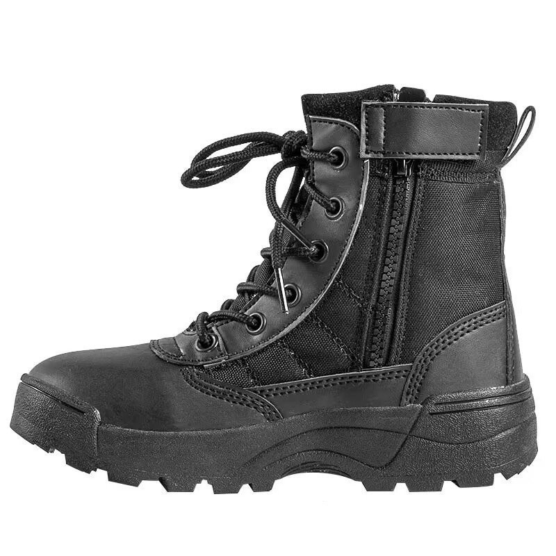 Boys SWAT boots Ultralight Outdoor kids tactical boots zipper hiking ...
