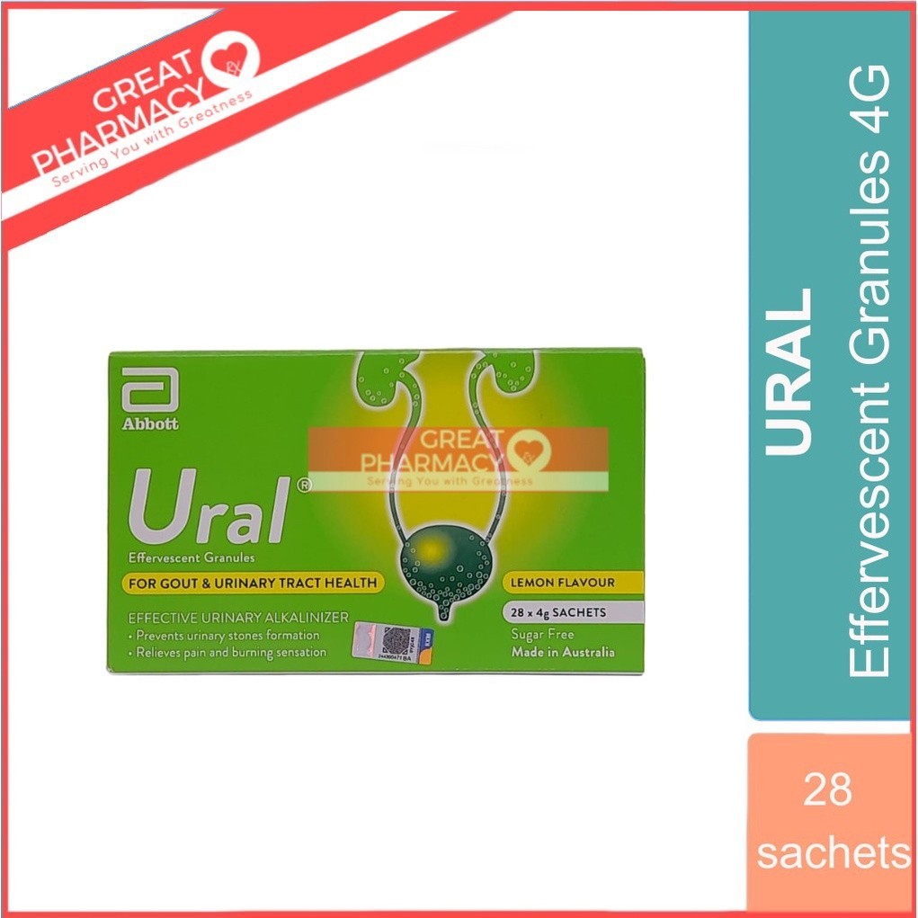 Ural Effervescent Granules 4g 28 sachets (Exp: Year End 2025) | Shopee ...