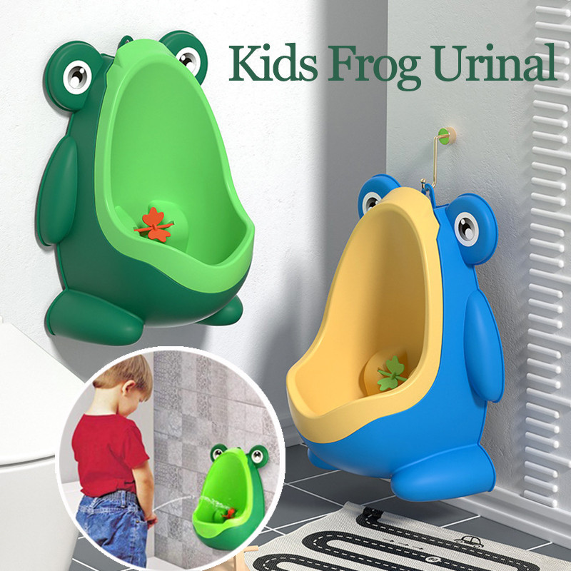 Baby Toilet Urinal Boy Wall-mounted Standing Potty Children Frog Shape ...