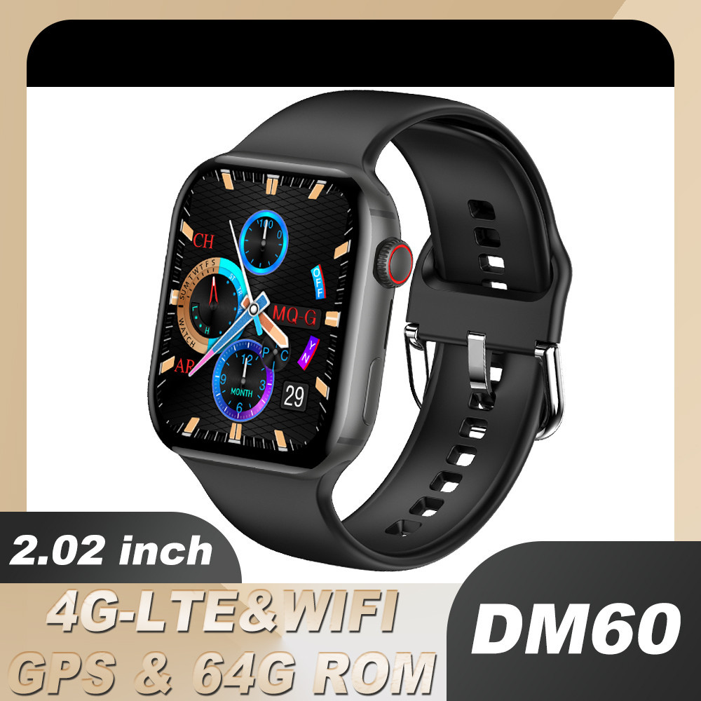 DM60 4G Smart Watch Android8.1 GPS1GB+16GB Sport 2.02 "IPS Screen 4G ...