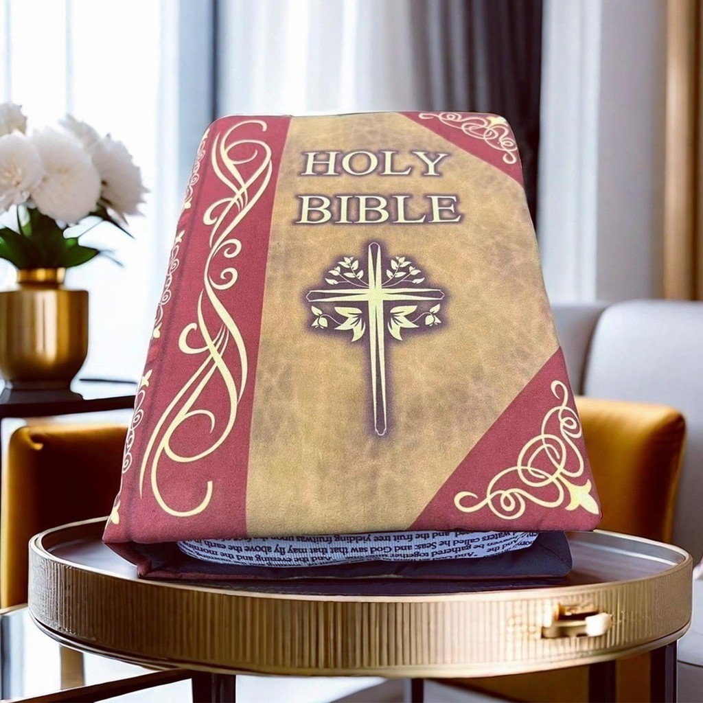 Holy Bible Pillow Book Plush That Opens Bible Verse Pillow Soft ...