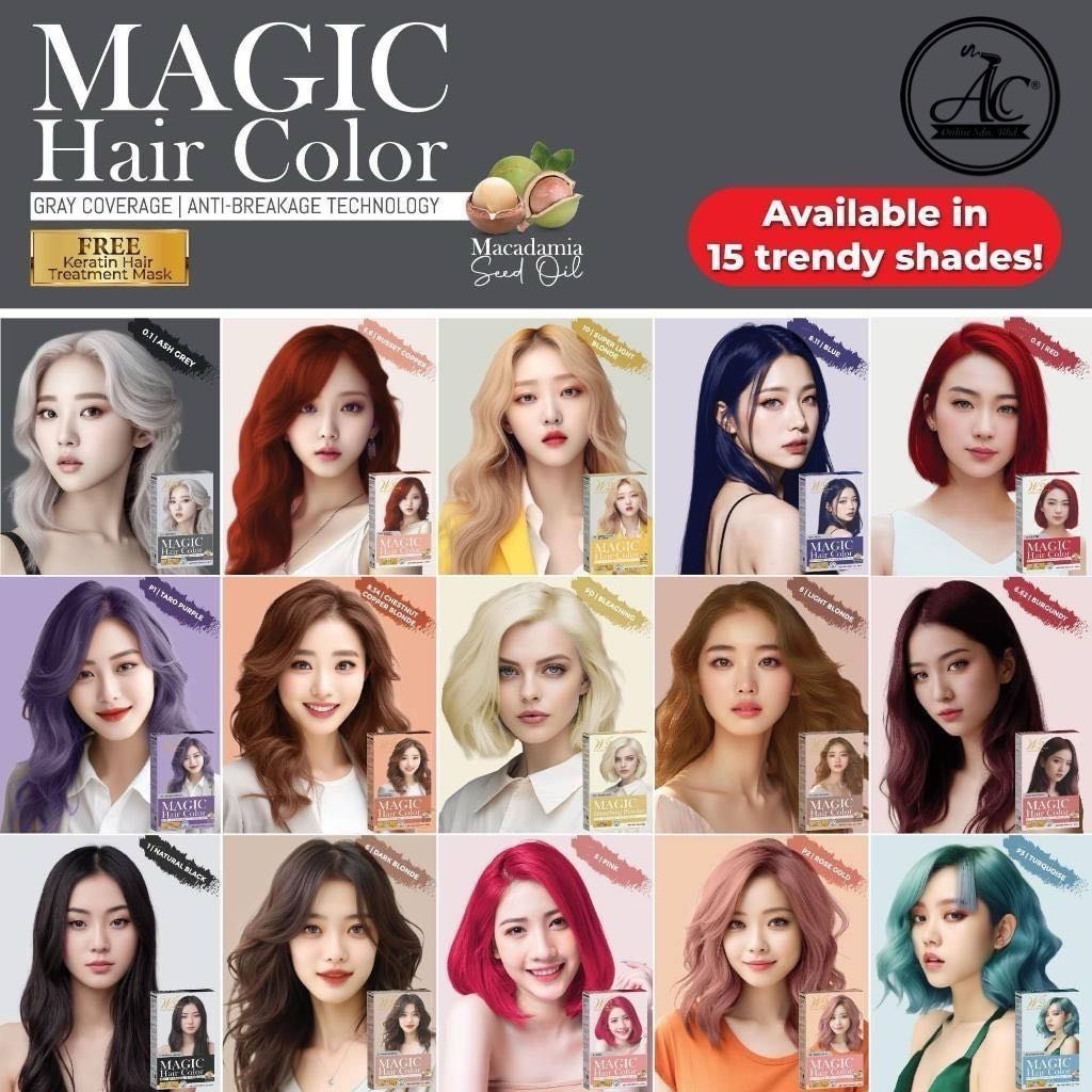 W2 Magic Hair Color Professional Hair Colour Cream FREE Keratin Hair ...