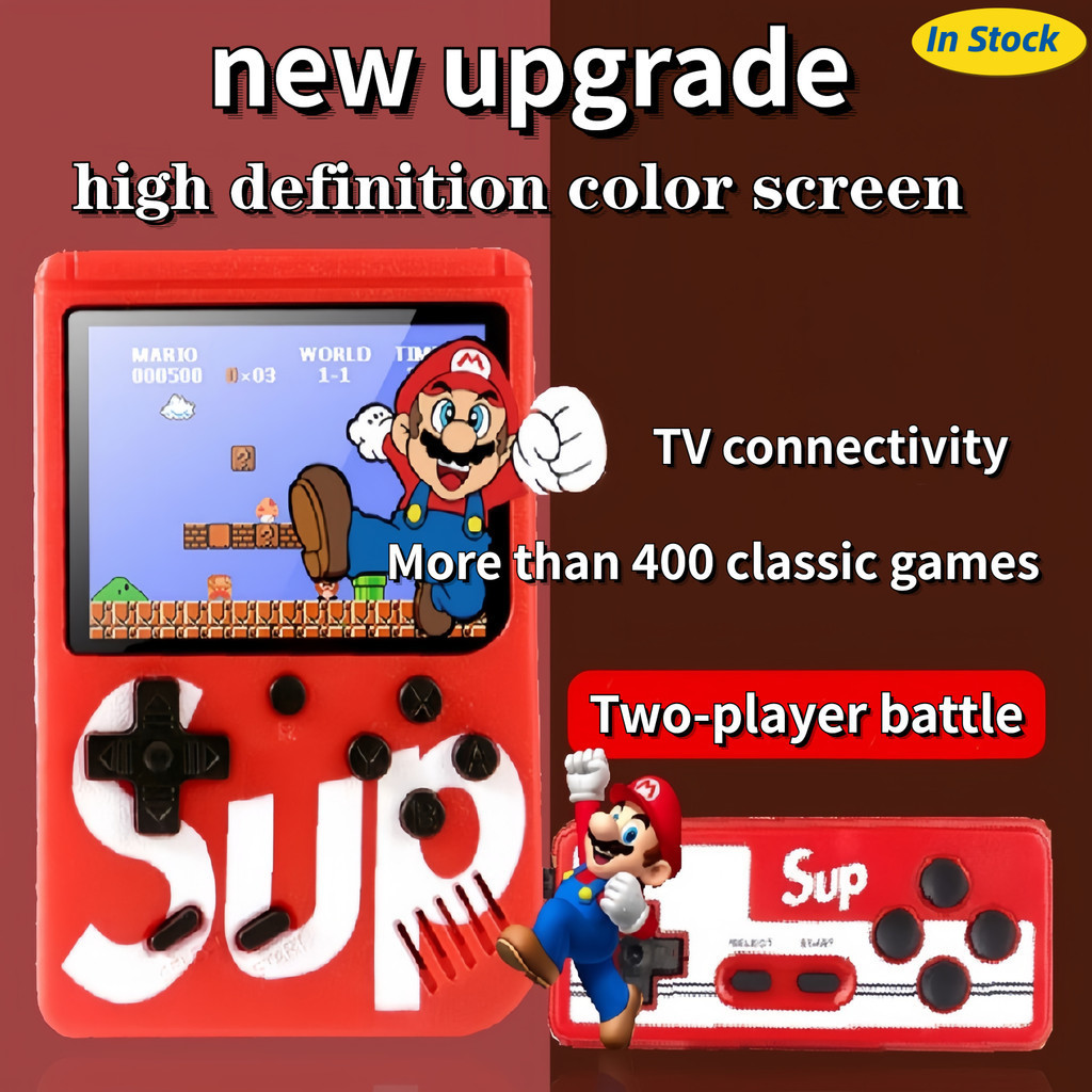 Sup Classic Game Console Double Handheld Built-in 400 Games Super Mario ...