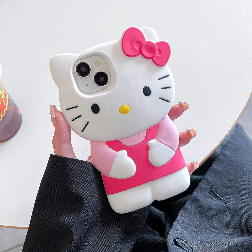 3D Bowknot Hello Kitty for Samsung Galaxy S24 Ultra S23 Plus S22 S21 ...