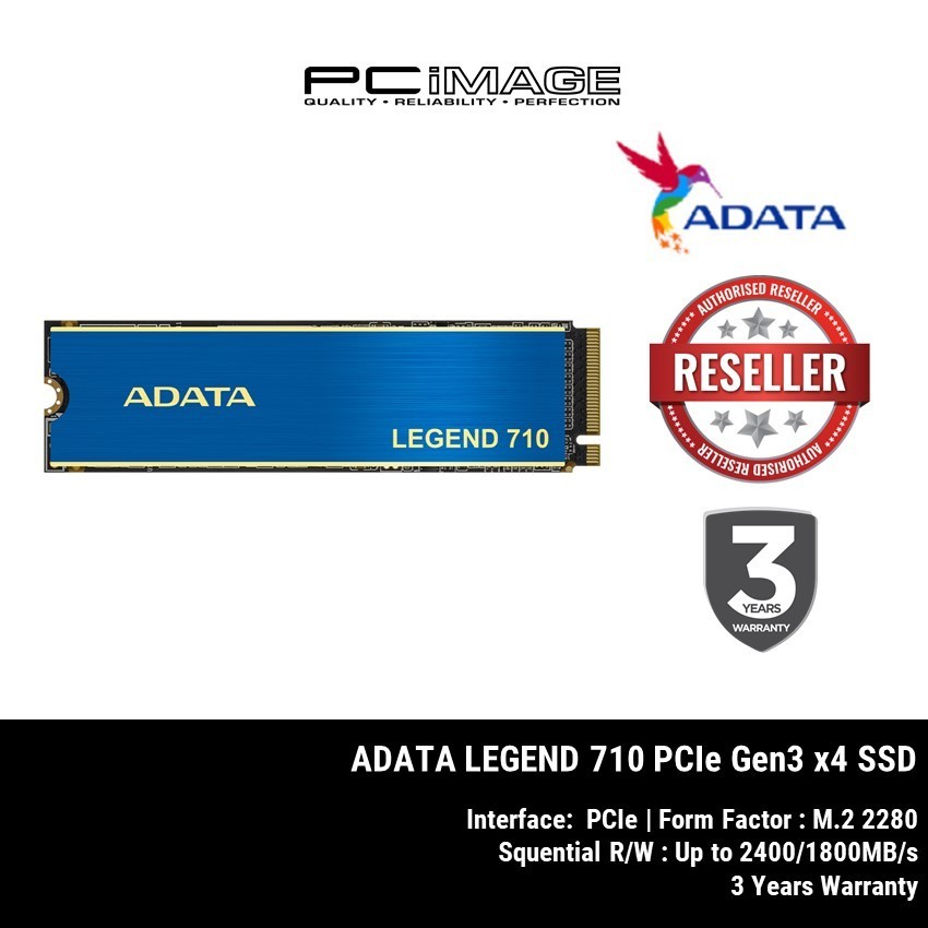 ADATA XPG LEGEND 710 PCIE GEN3X4 NVME M.2 2280 SSD 256GB / 512GB / 1TB ...