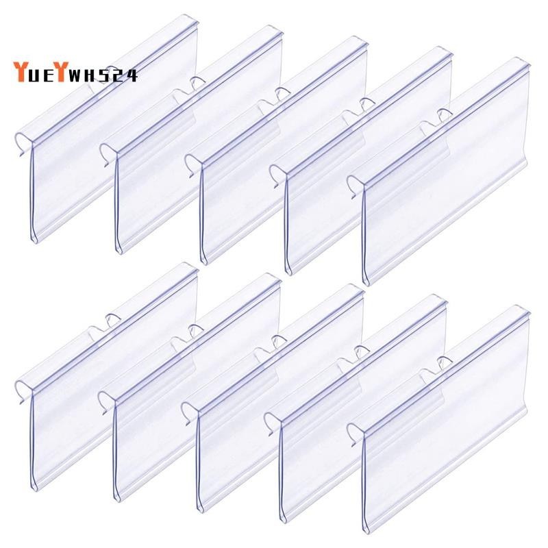 70PC 8X4.2cm Clear Plastic Label Holders Labels Clip for Storage Bins ...