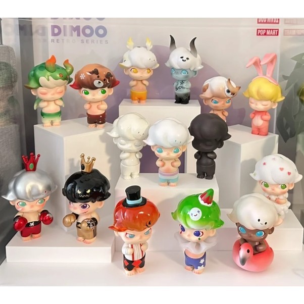 Pop Mart DIMOO Retro Series Figures Optional Styles Blind Box Room ...