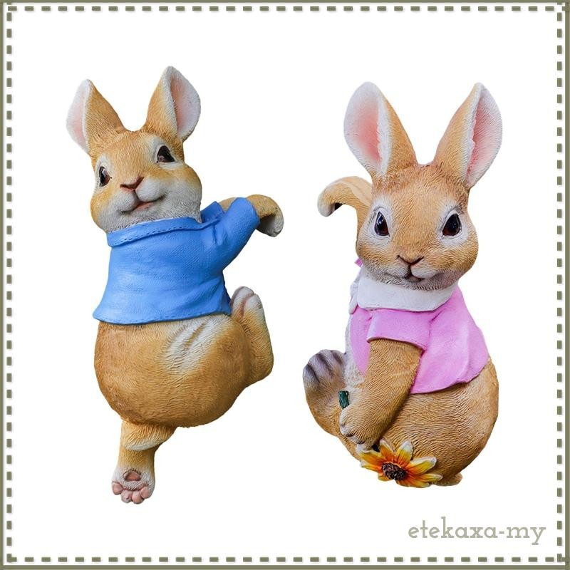[EtekaxaMY] Rabbit Ornaments Garden Statue Courtyard Sculptures ...