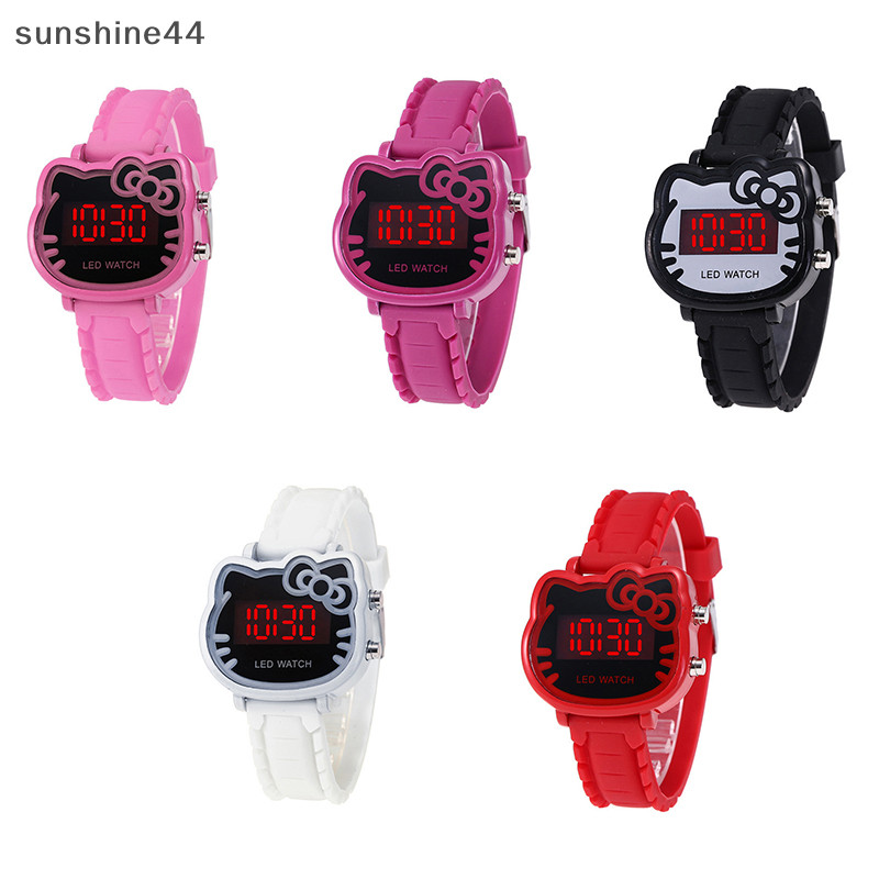 shine Cute Cartoon Pattern Watch Simple LED Digital Children's Wrist ...
