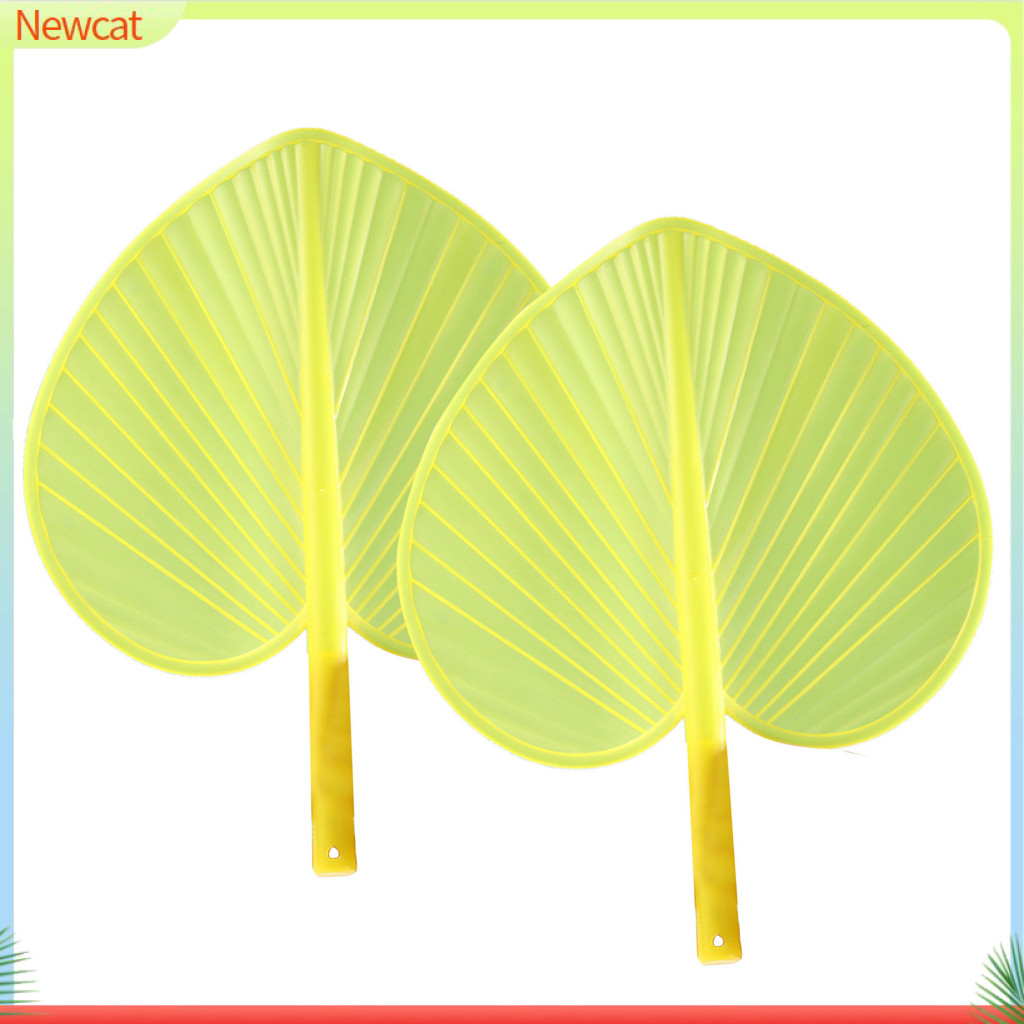 {Newcat} Banana Leaf Shape Fan Safety Handle Fan Vintage Banana Leaf ...