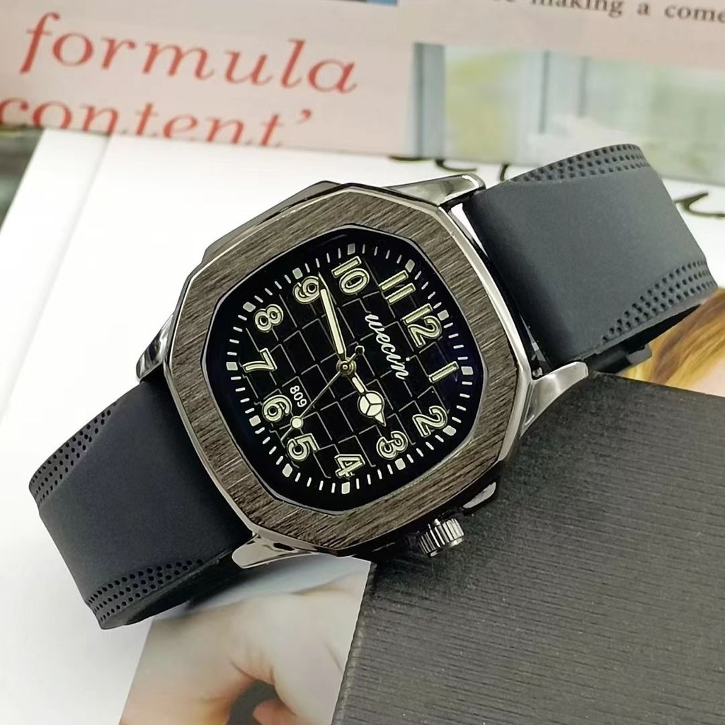 Simple Style Watch Silicone Band High-End Quartz Watch Large Digital ...