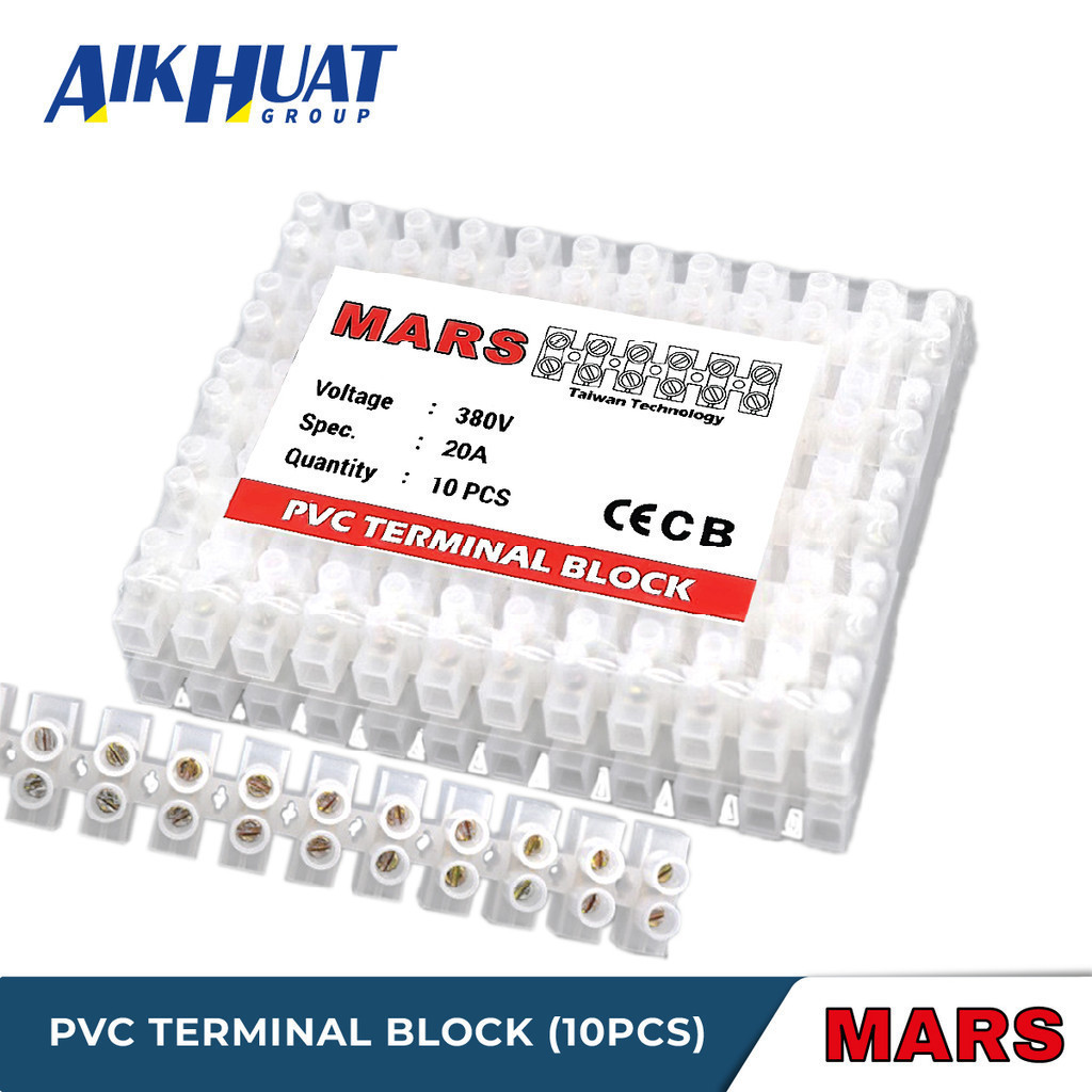 Mars PVC Wire Connector Cable Connector Terminal Block 12 Position ...