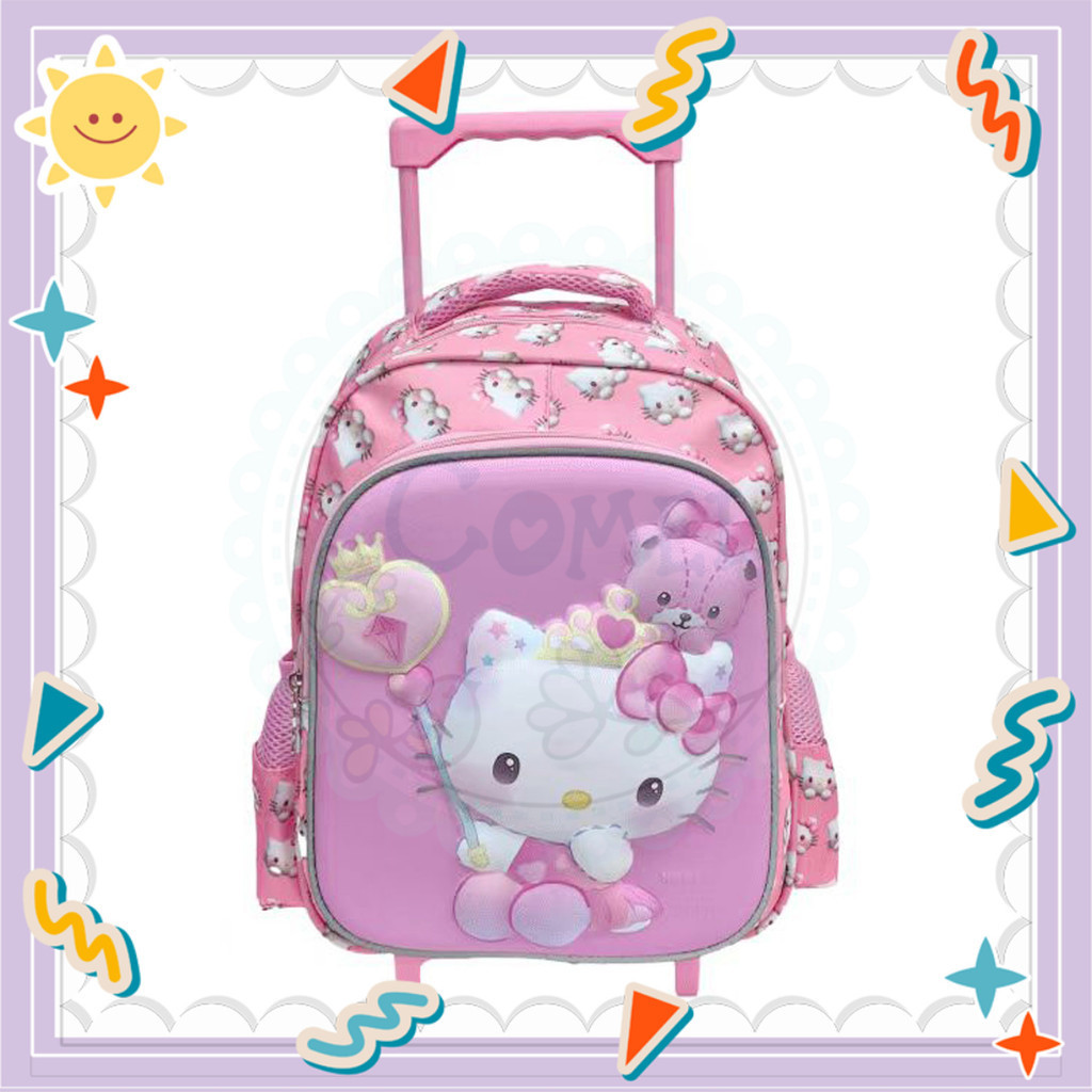 Comel Kids Cartoon Fix Mini Trolley Kuromi Cinamoroll Kitty Melody Paw ...