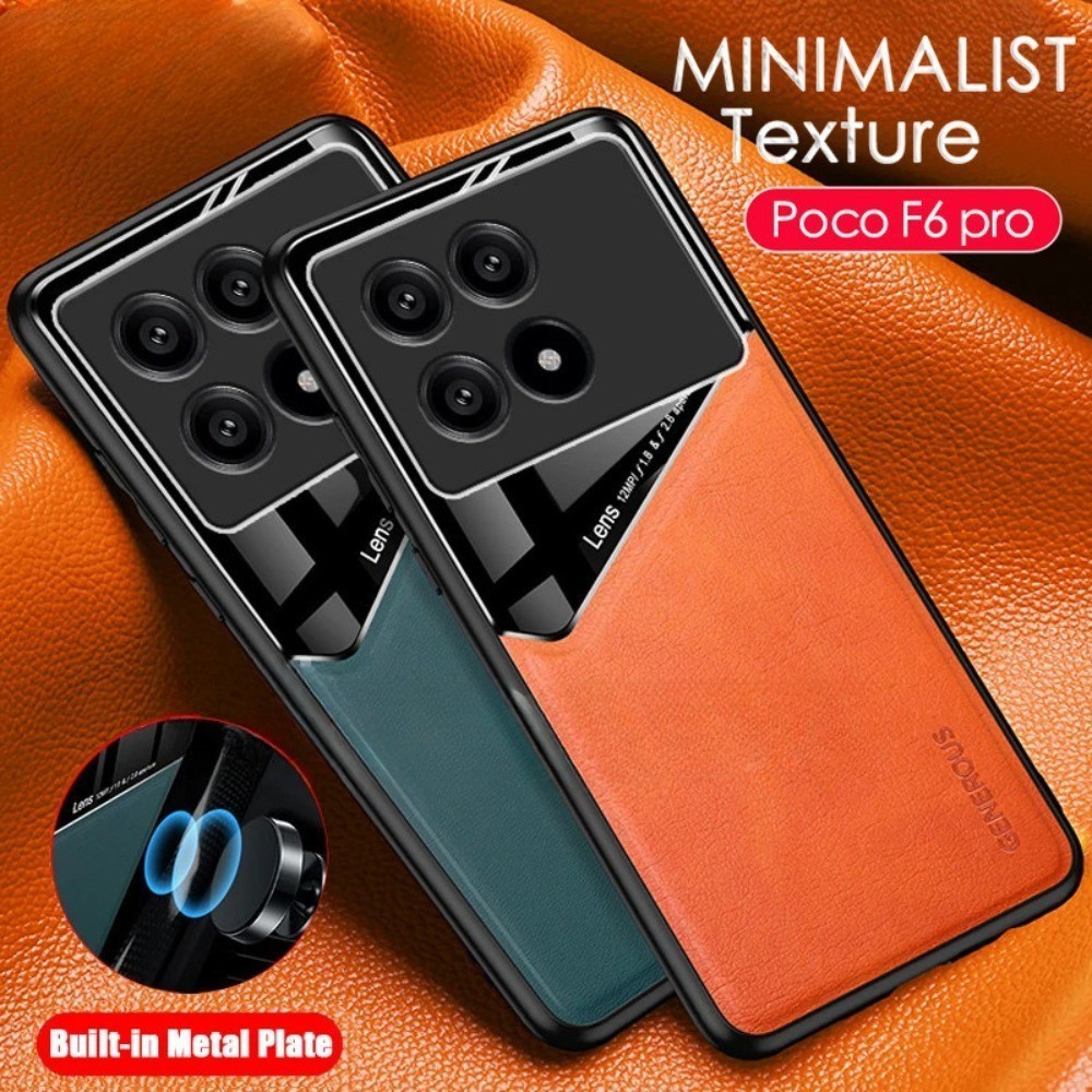 Leather Texture Phone Case For Xiaomi Poco F6 X6 M6 pro Pocophone F6pro ...