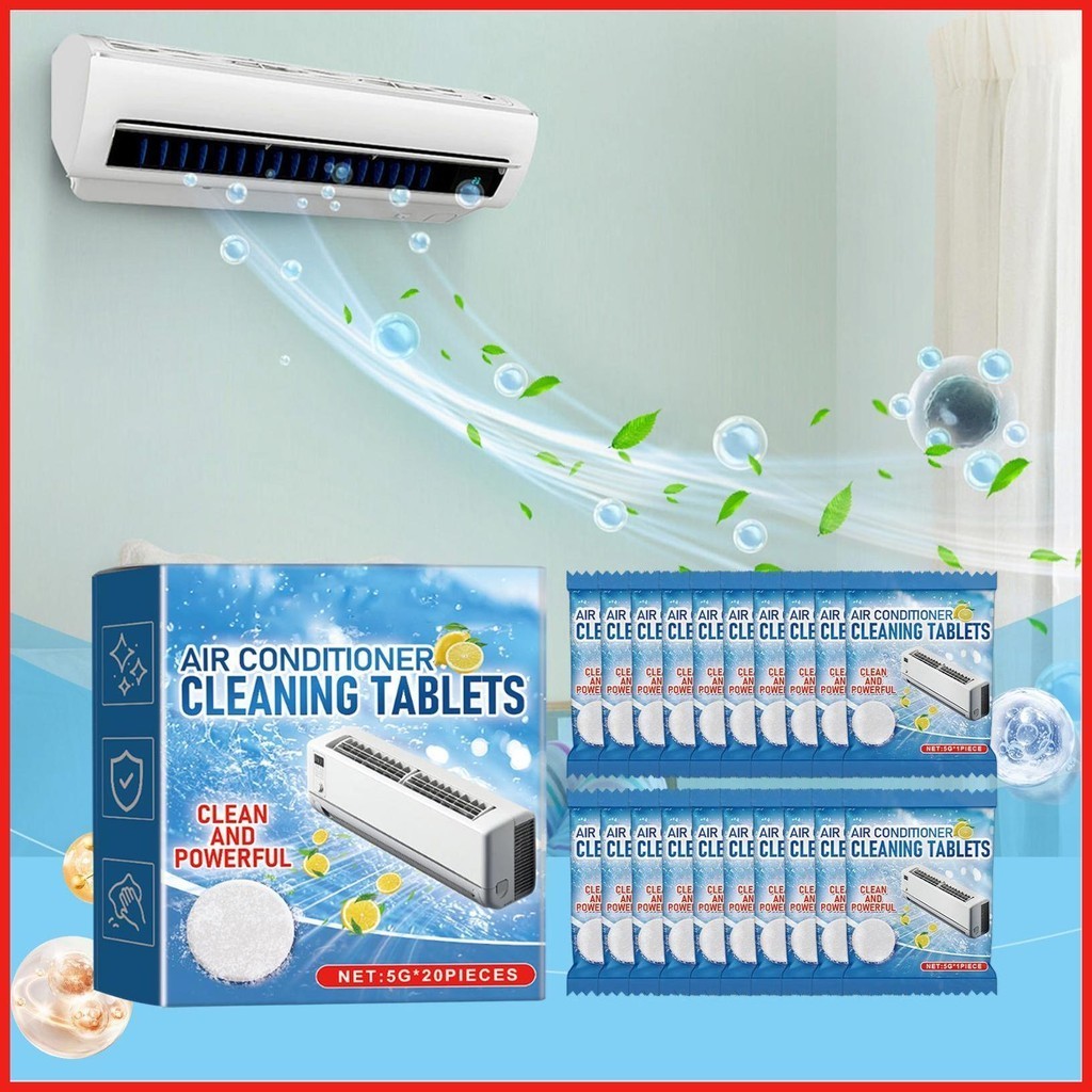 Window AC Cleaning Tablets AC Cleaner Deep Cleaning Tablets 20 pcs Air ...