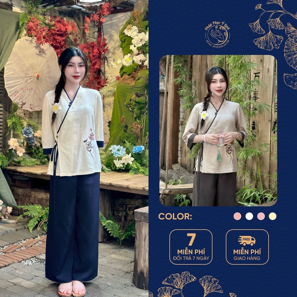 Dharma Dress for Going to the Temple with Embroidered Heart and ...