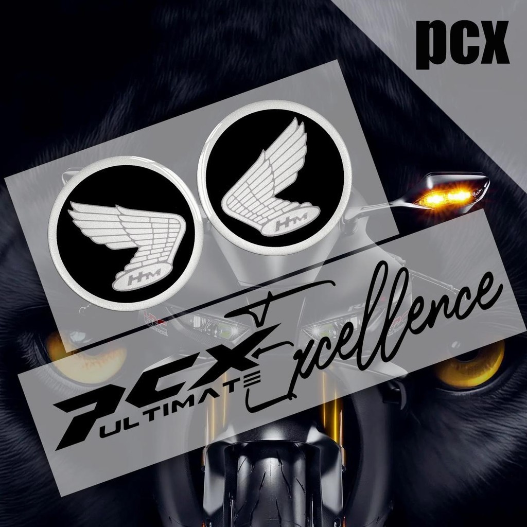 Honda Wings For Honda PCX125 Pcx160 Pcx Logo Emblem Reflective Decal ...