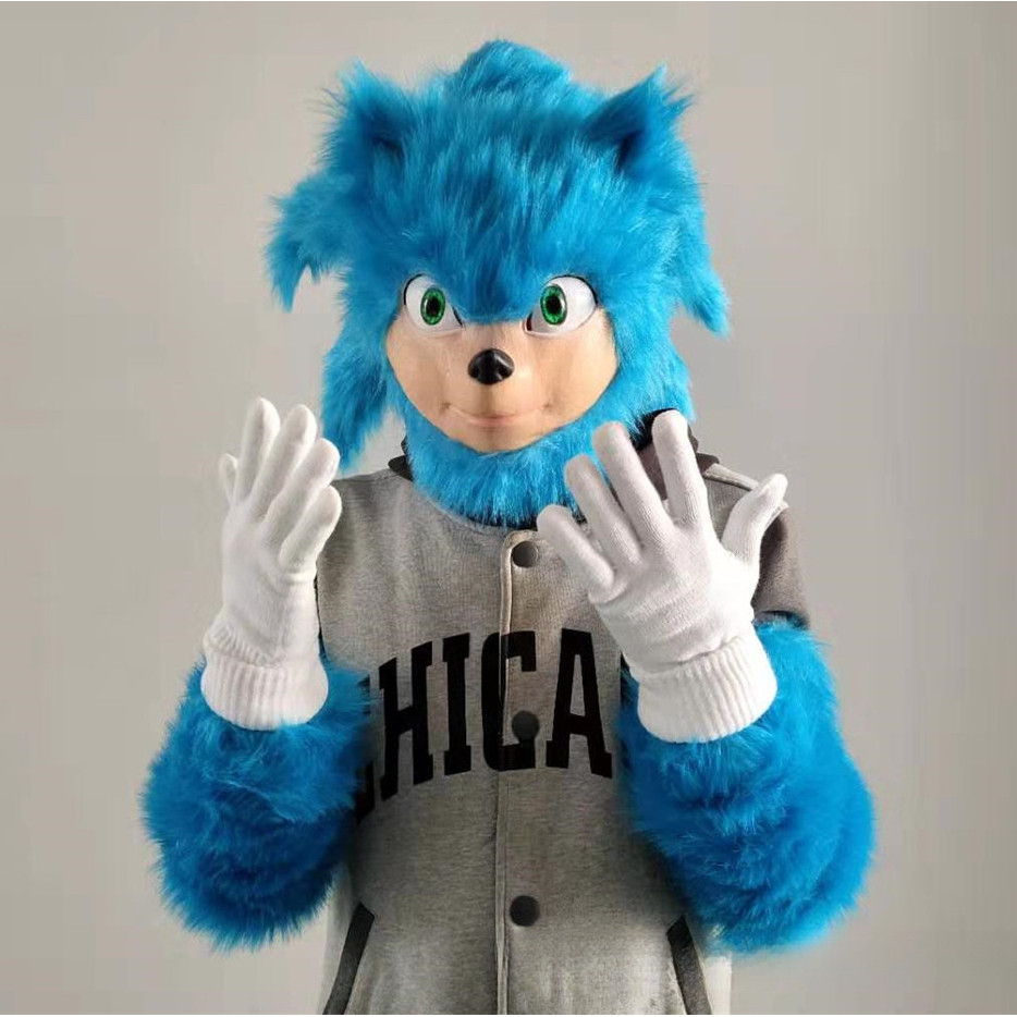Sonic the Hedgehog Latex Mask Knuckles/Tails Plush Headgear Anime ...