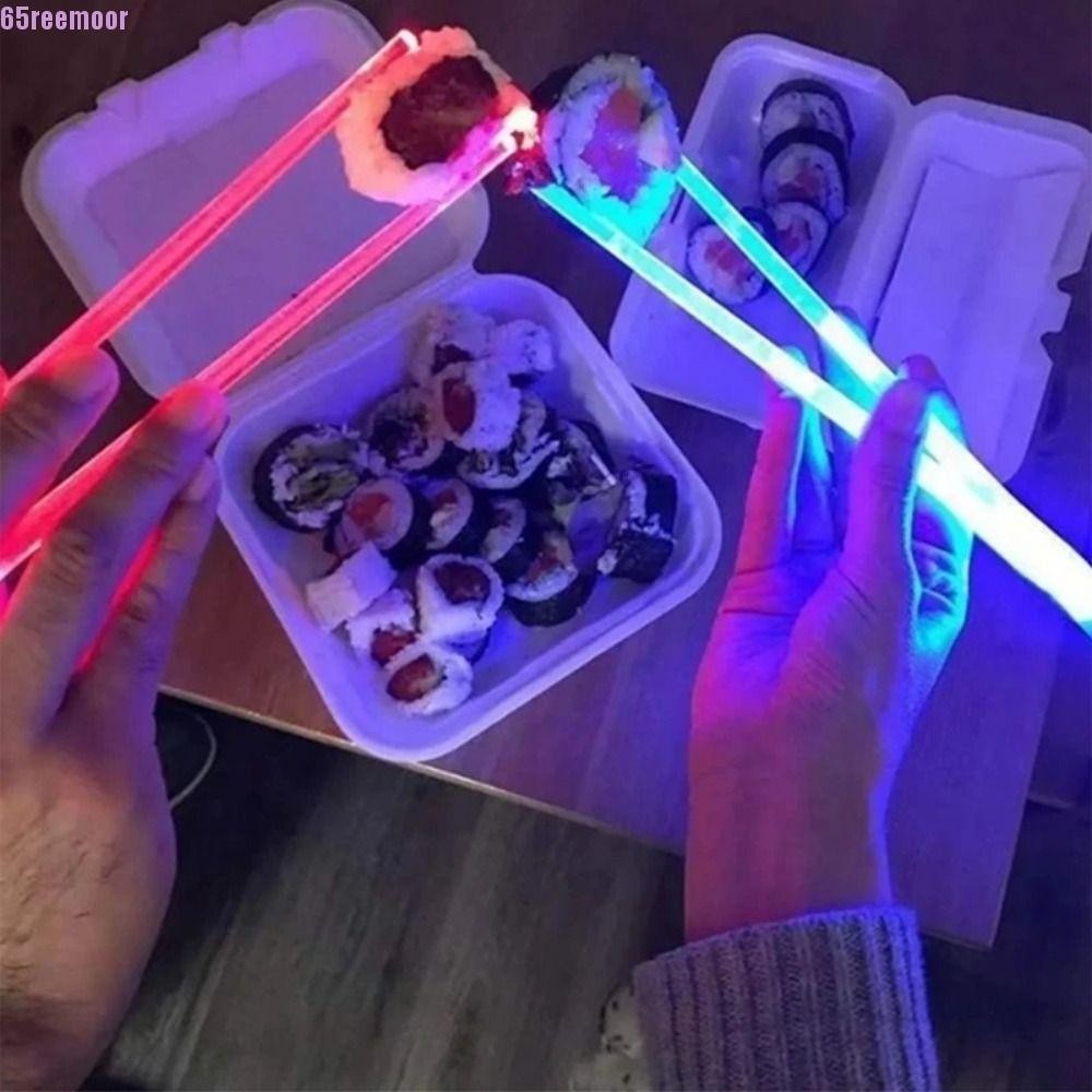 REEMOOR 1pair Light Up Chopsticks, LED Colorful LightSaber Chopsticks ...