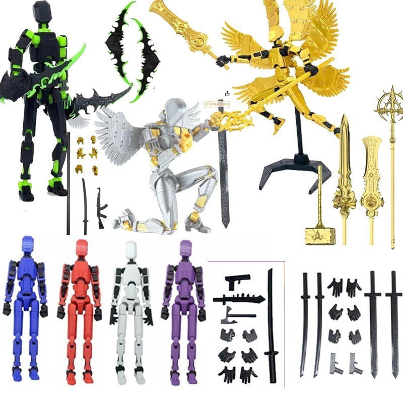 13Lucky Action Characters 13 3D Printed Toys Multi coordinated Movement ...