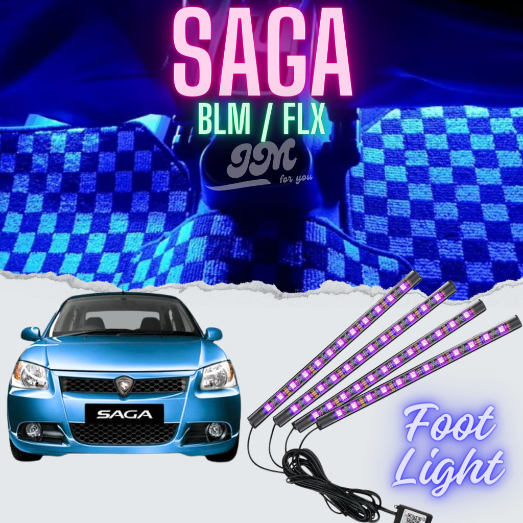 SAGA BLM FLX FL LED FOOT LIGHT RGB Floor Ambient Lampu Kaki Kereta ...