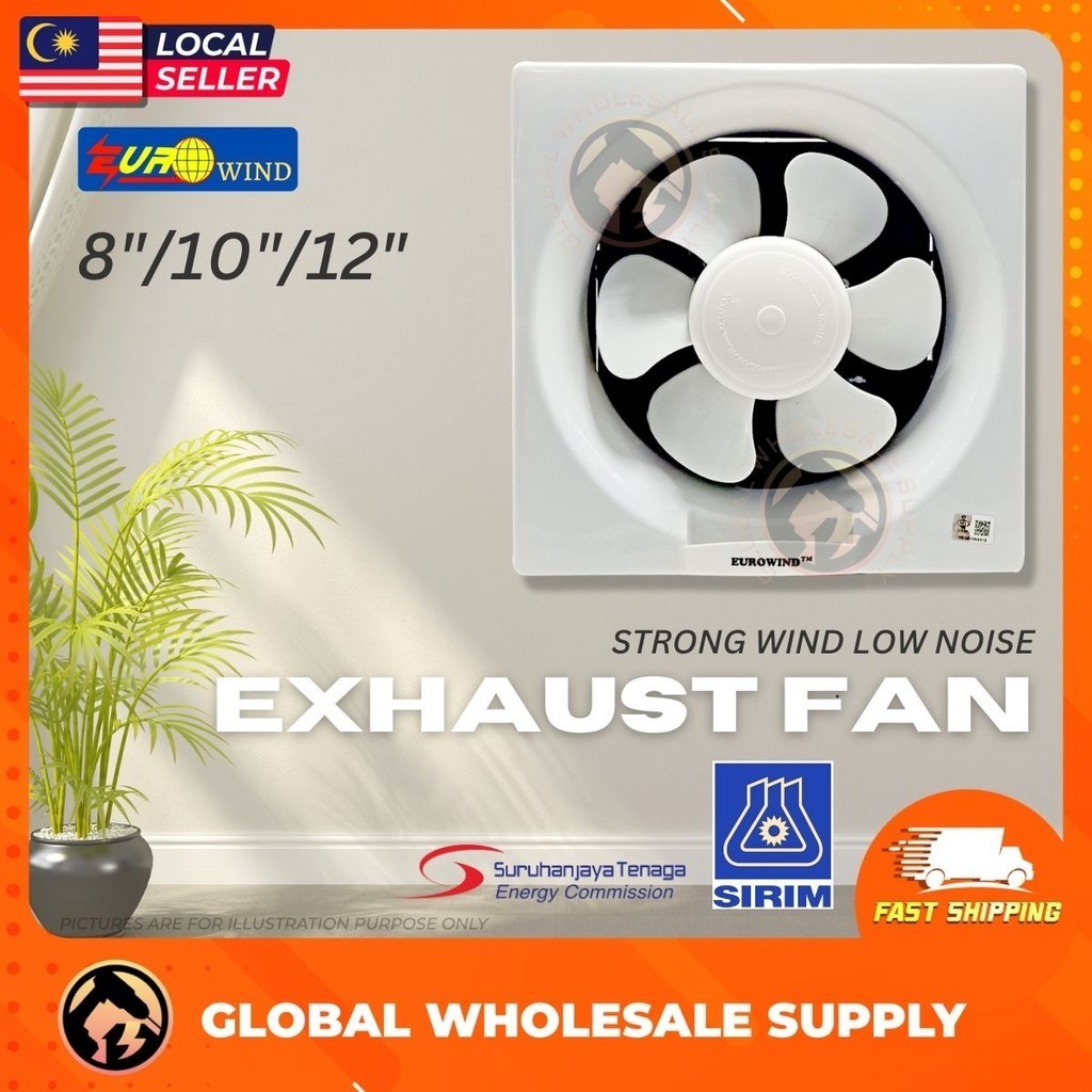 SIRIM EUROWIND Exhaust Fan Through-wall Installation Ventilation ...